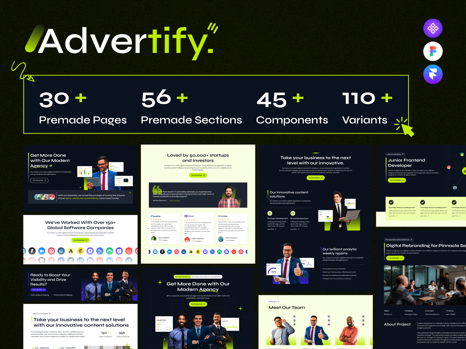 Advertify - Multipurpose Framer Advertising Agency Theme by Muhammad Talha on Dribbble