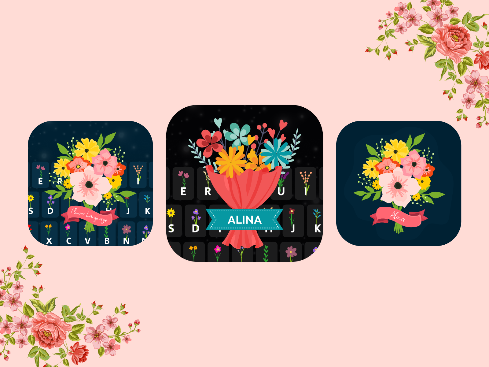 Flower Language Keyboard App icon by Hardik's Design Lab on Dribbble