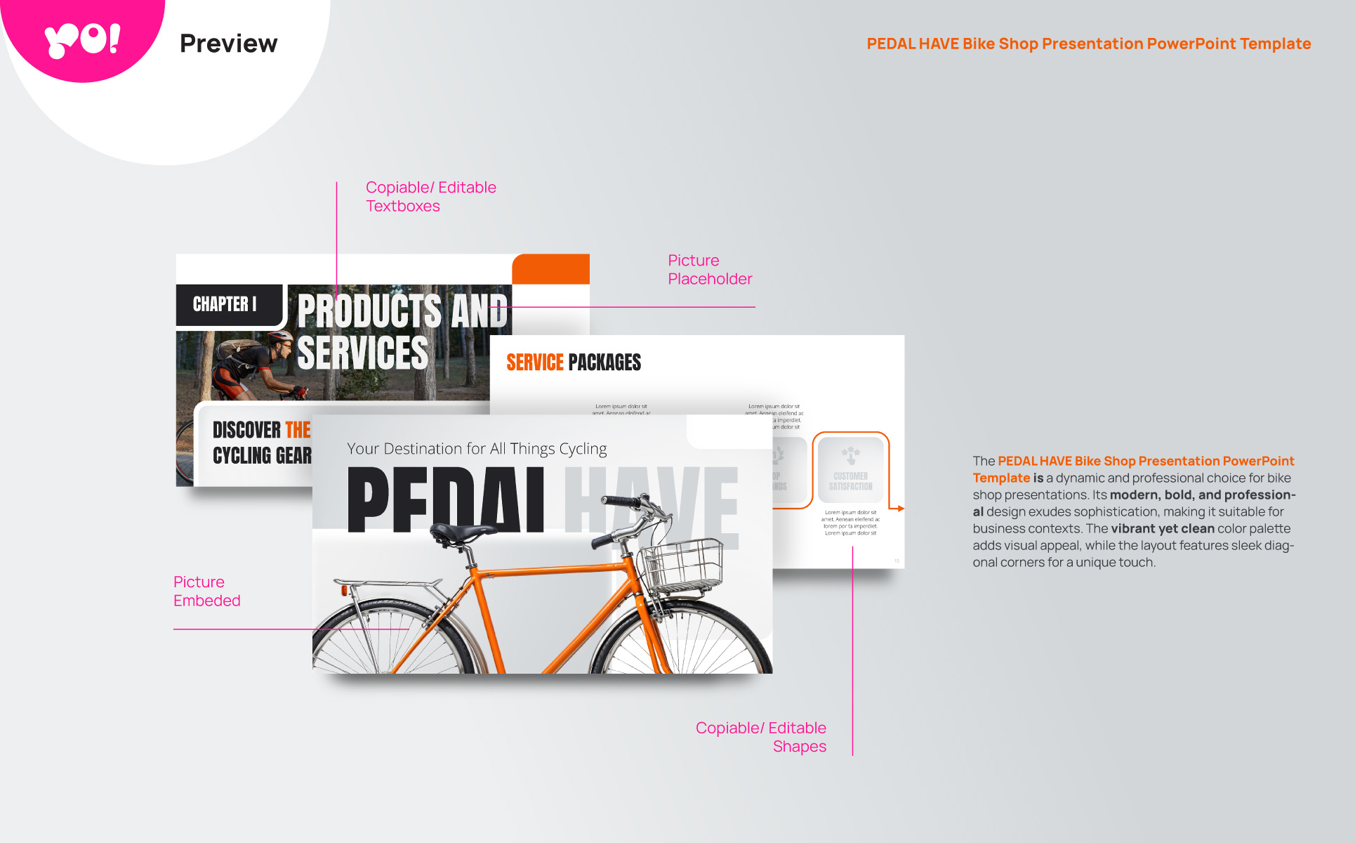 PEDAL HAVE Bike Shop Presentation PowerPoint Template by YO! SLIDE on Dribbble