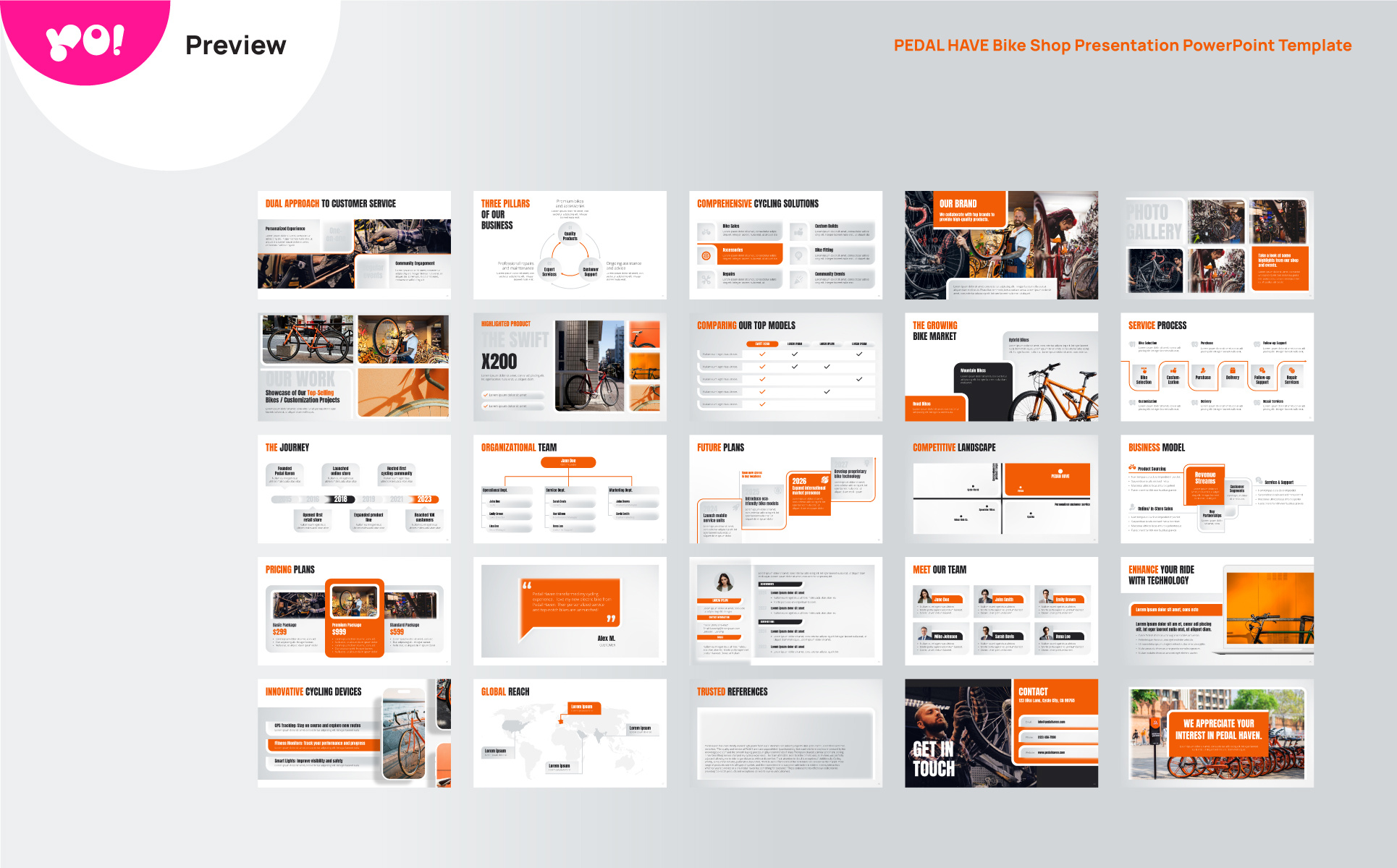 PEDAL HAVE Bike Shop Presentation PowerPoint Template by YO! SLIDE on Dribbble