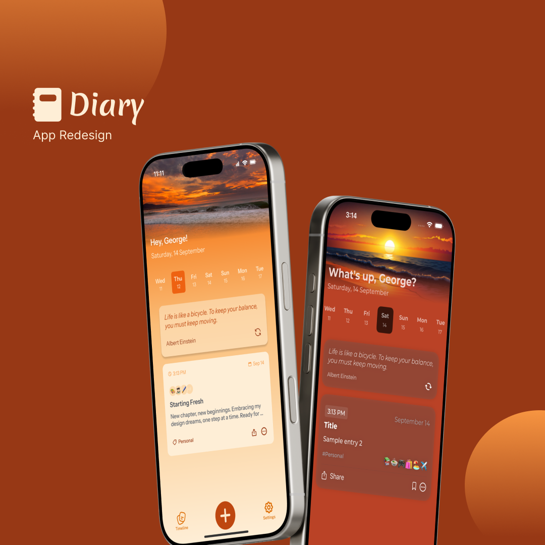 Diary App Redesign by Akanksha Singh on Dribbble