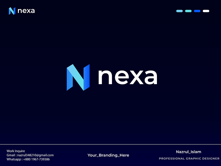 N letter mark logo | Nexa | premium modern logo design. by Nazrul Islam ...
