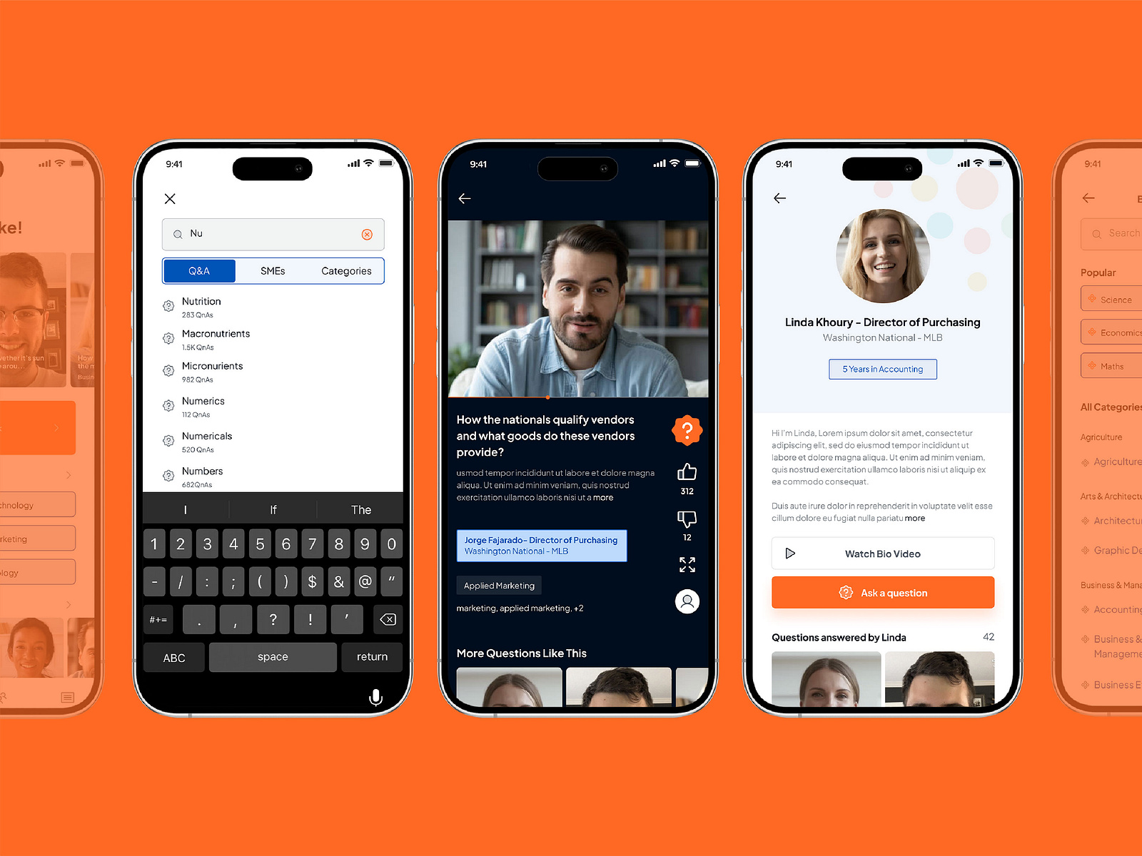 Mobile App Design to a Question from Experts by Busona on Dribbble