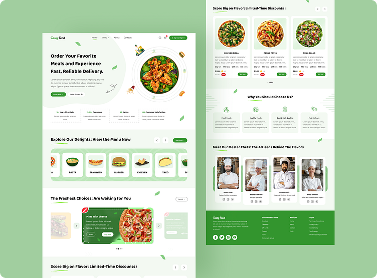 Food Ordering Website Design - Tasty Food by Vida Parno on Dribbble
