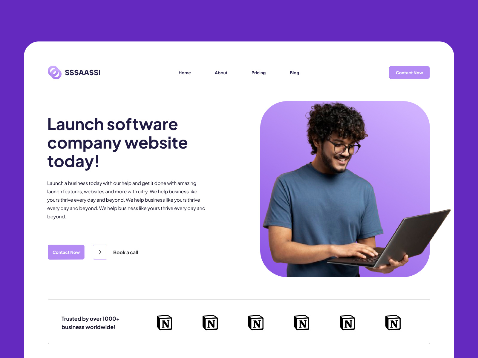 SaaS Software Website Design for AI Based Company by Workhu on Dribbble
