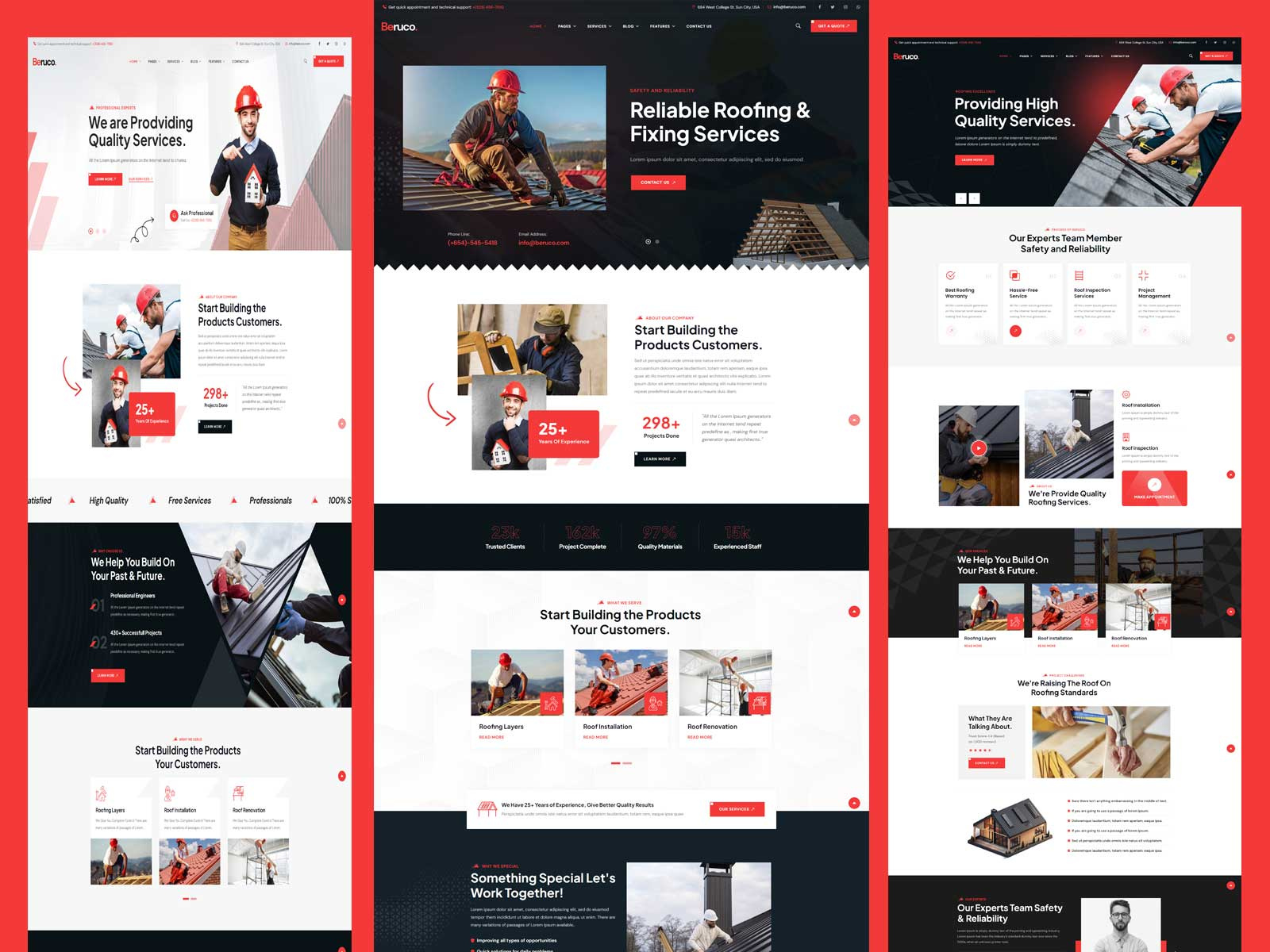 Beruco - Roofing Services WordPress Theme! 🏠🔨 by Zozothemes on Dribbble