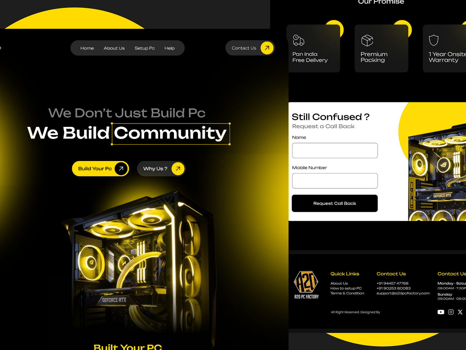 Website Re-Design For A2D PC FACTORY by Sandeep Kumar on Dribbble