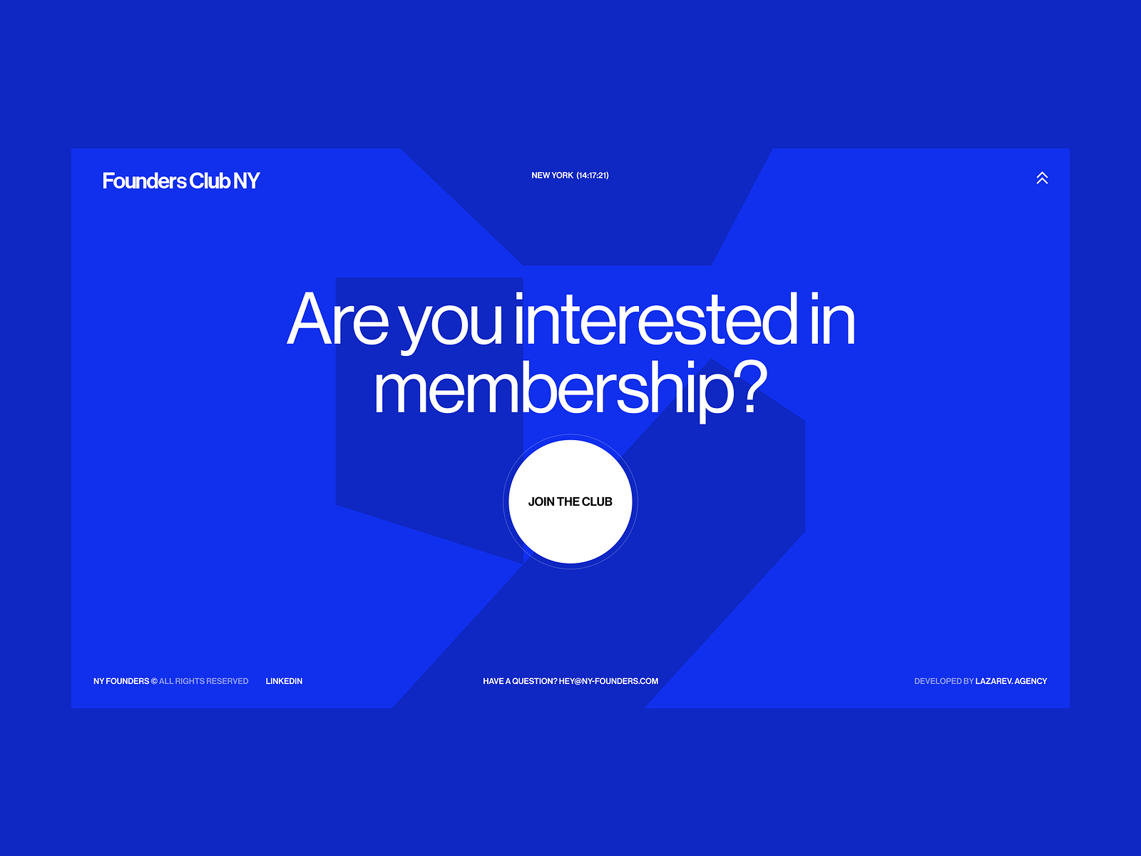 Footer Web Design Founders Club FCNY by Lazarev. | Web Design for ...