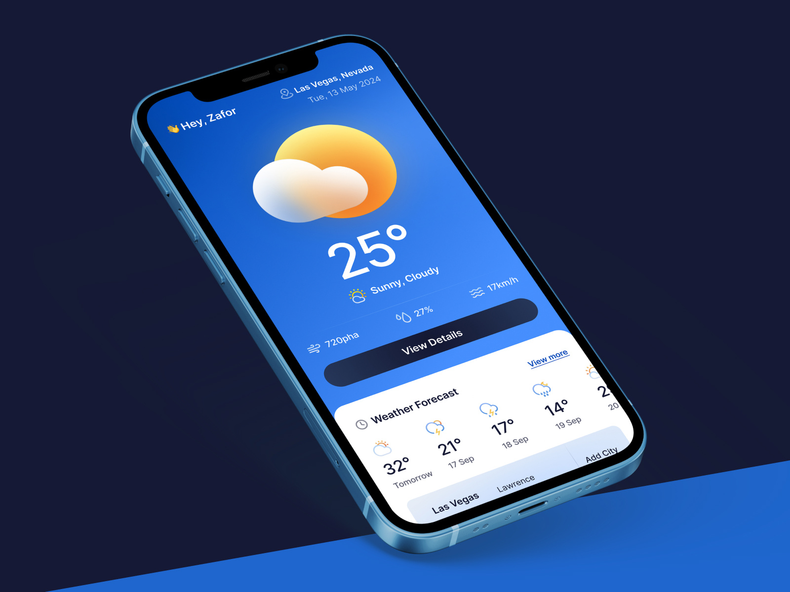 Weatherly App UI Design by Zafor Iqbal on Dribbble