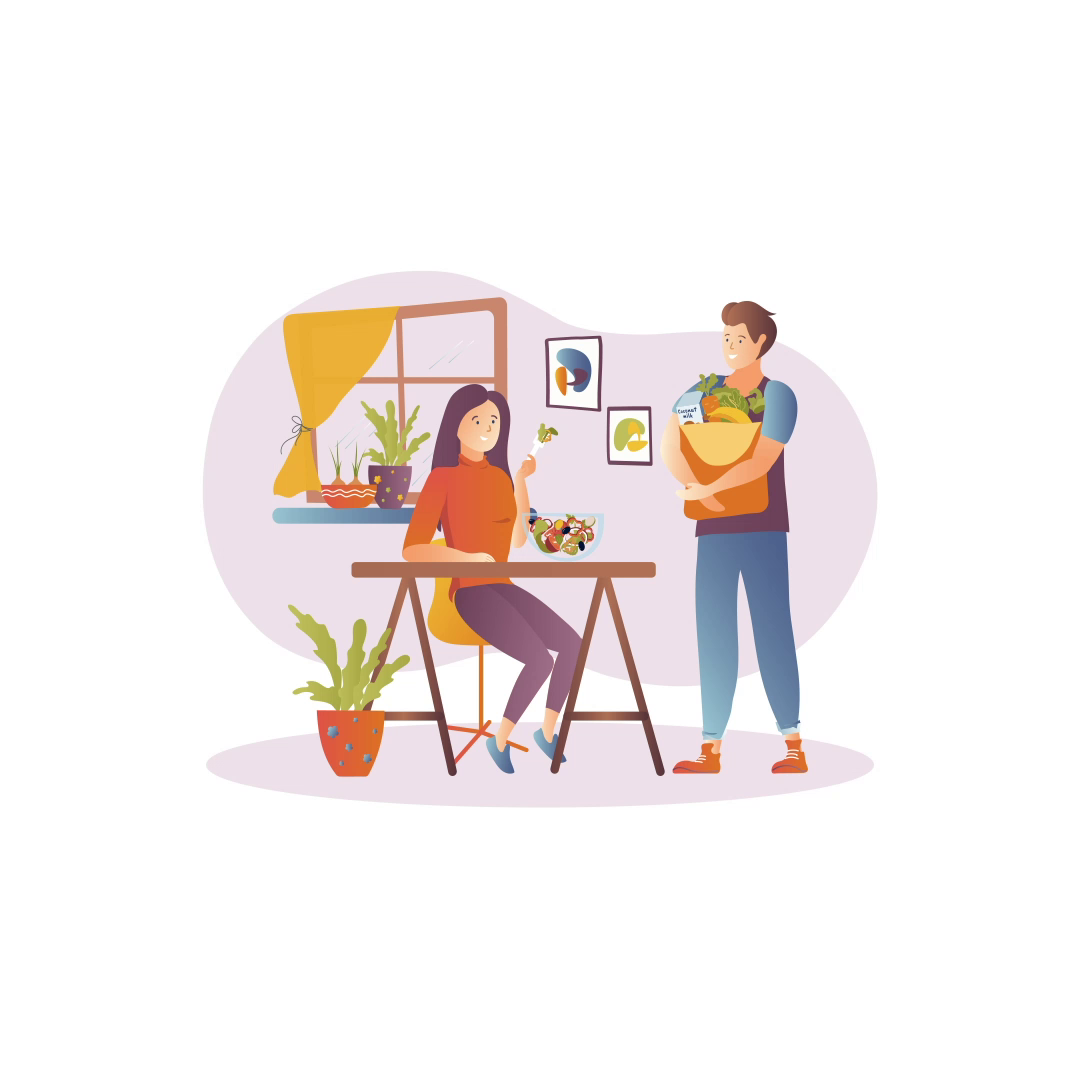 Vegan Food 2D Animation by DigitalCrocs on Dribbble