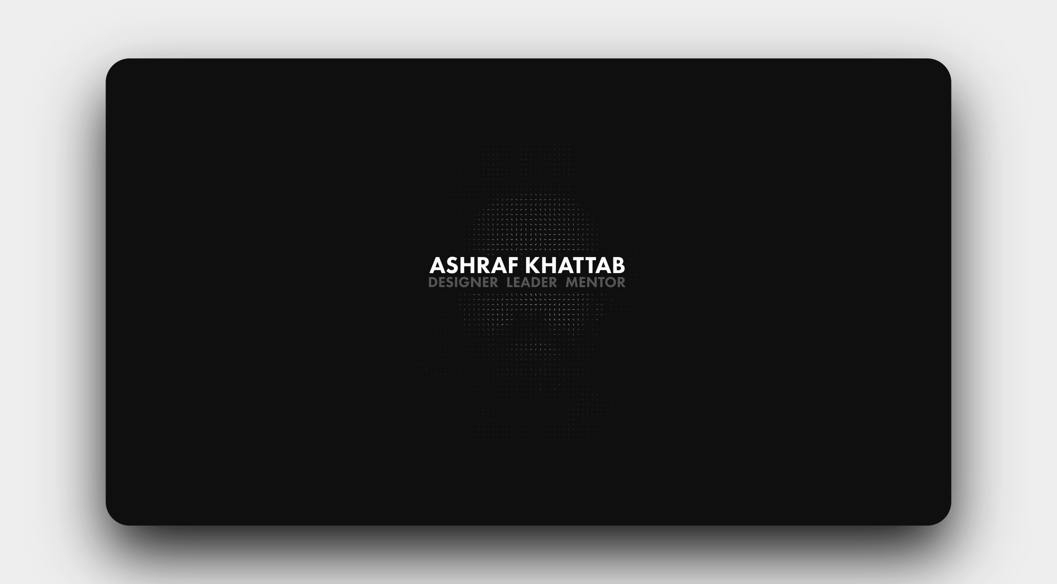 Portfolio Intro by Ashraf Khattab on Dribbble