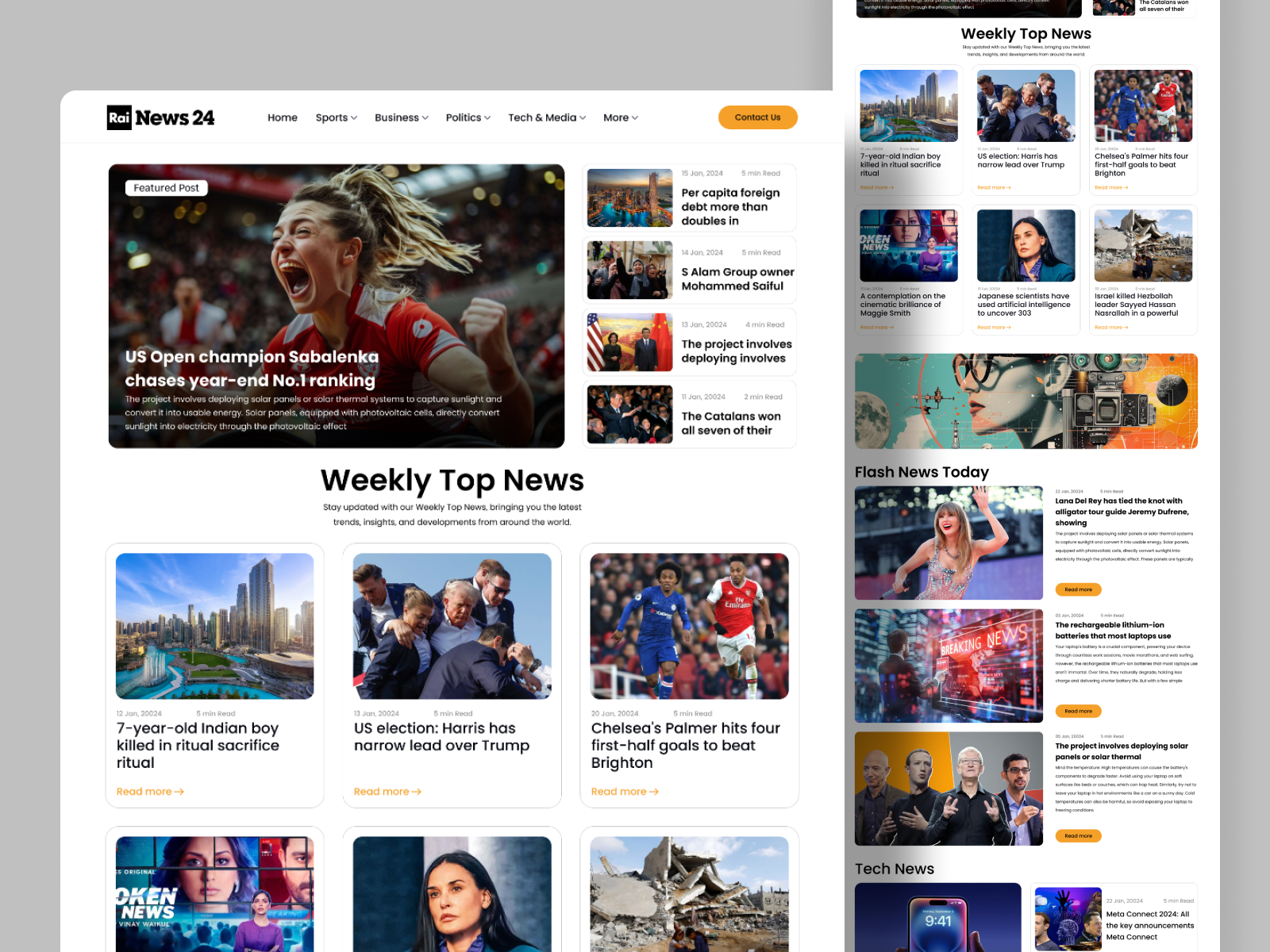 News Website Concept uiux design by Sanjida Smrity on Dribbble