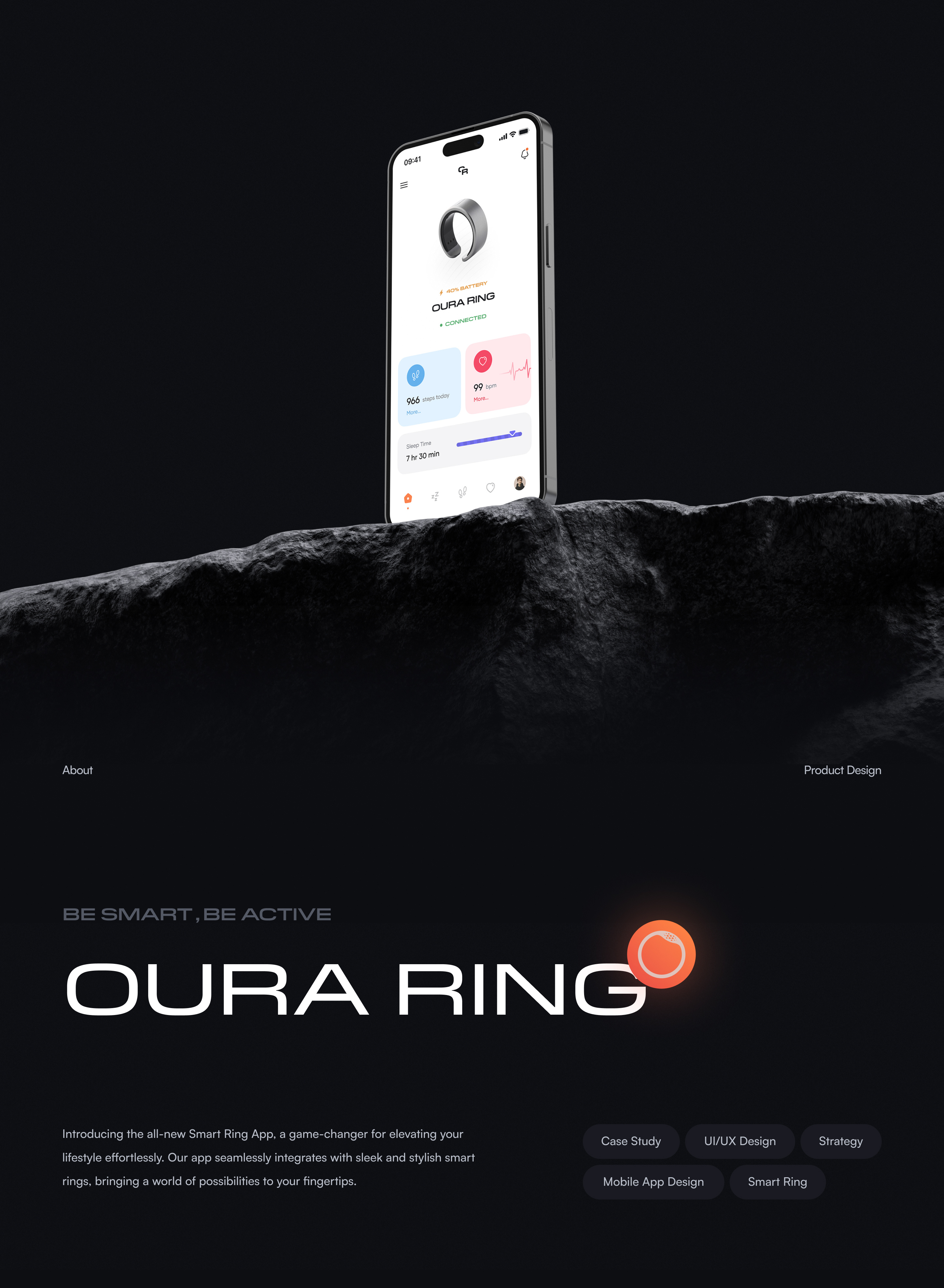 OURA RING - Smart Ring Mobile App by Fa Mehdi for Bolddreams on Dribbble