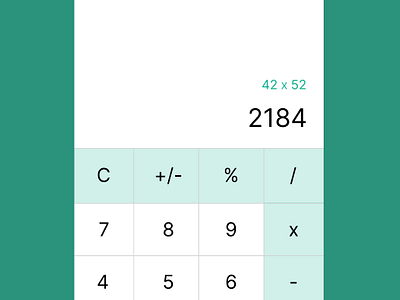 A simple calculator interface #DailyUI by Dharaneeswari G on Dribbble
