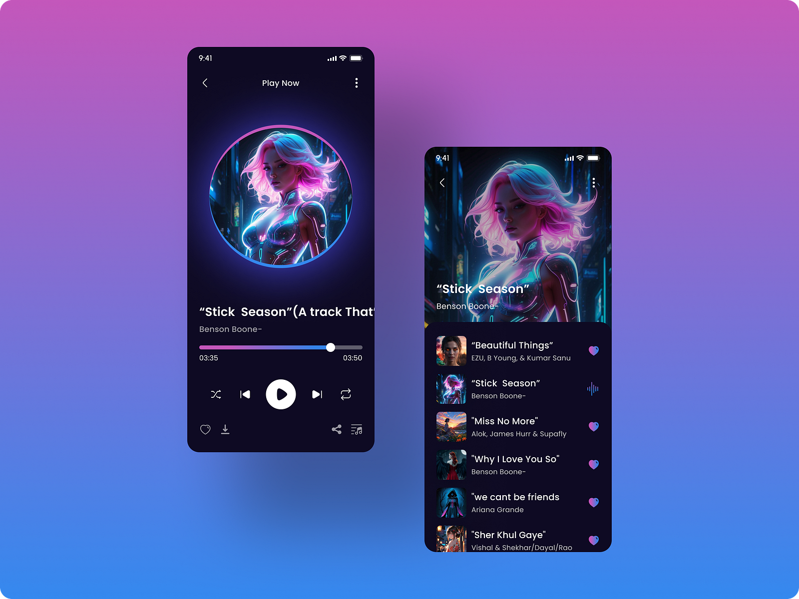Music App UI Design by Discover design with muhammad on Dribbble