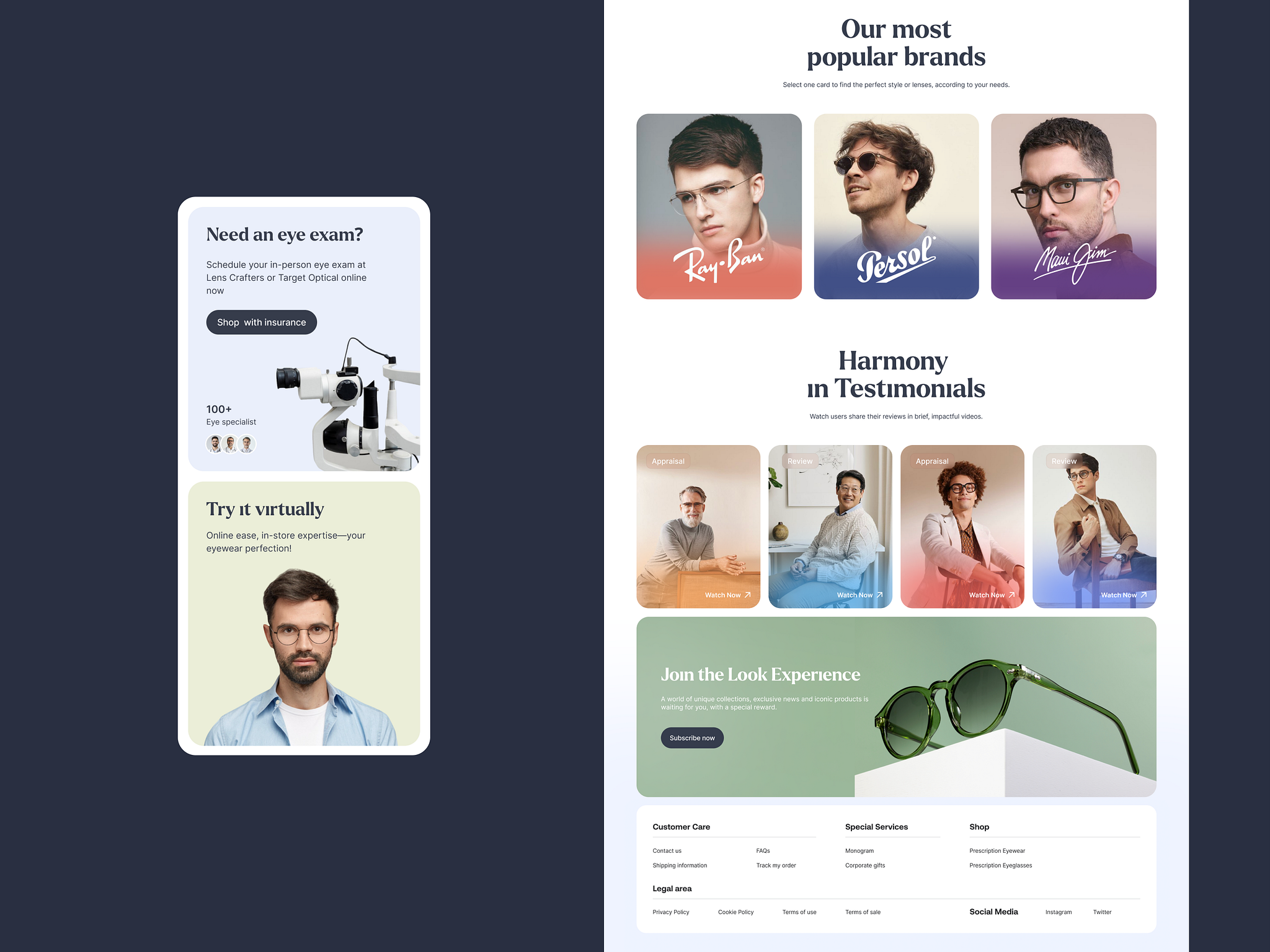 Eyewear Website Design by Orix Creative on Dribbble