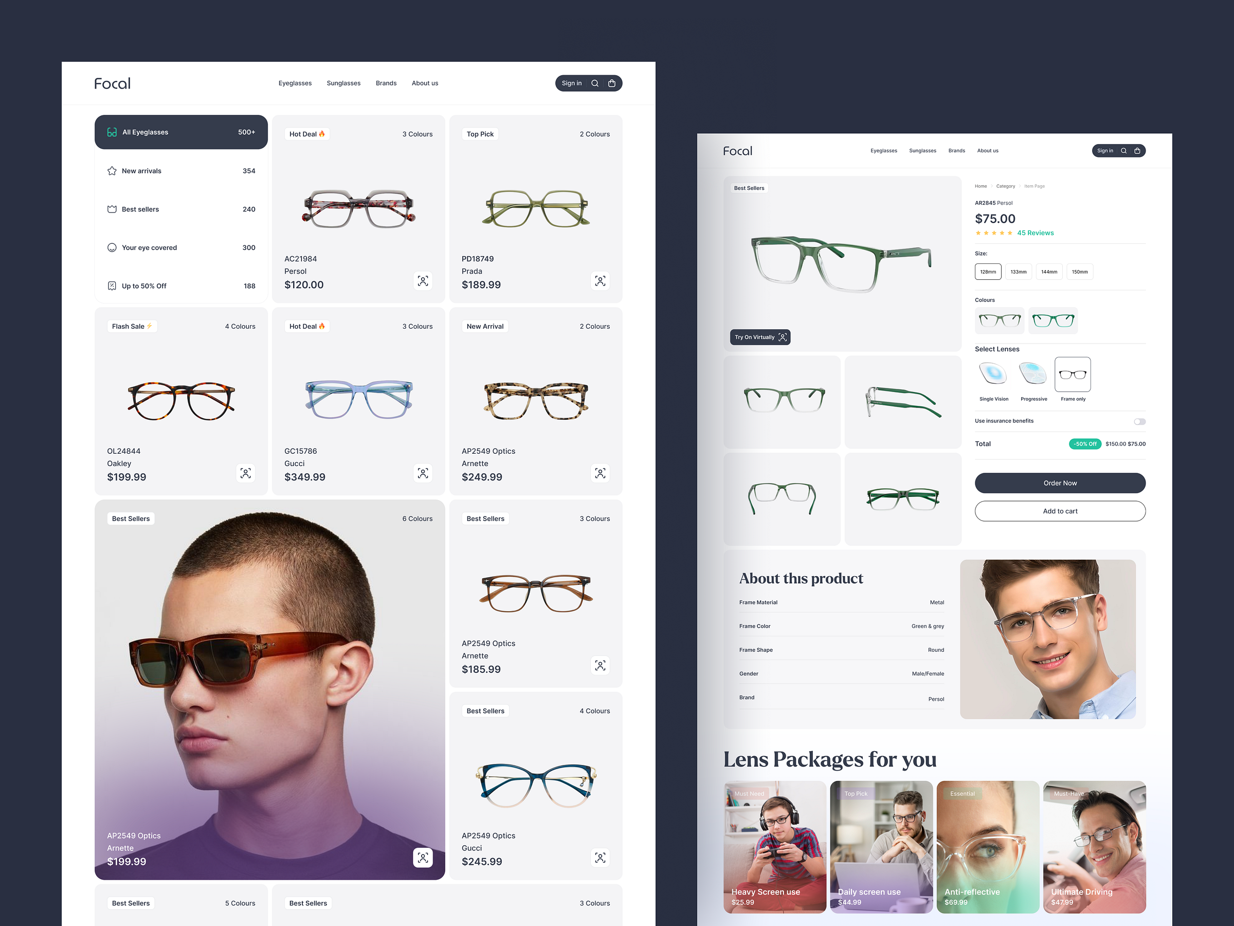 Eyewear Website Design by Orix Creative on Dribbble