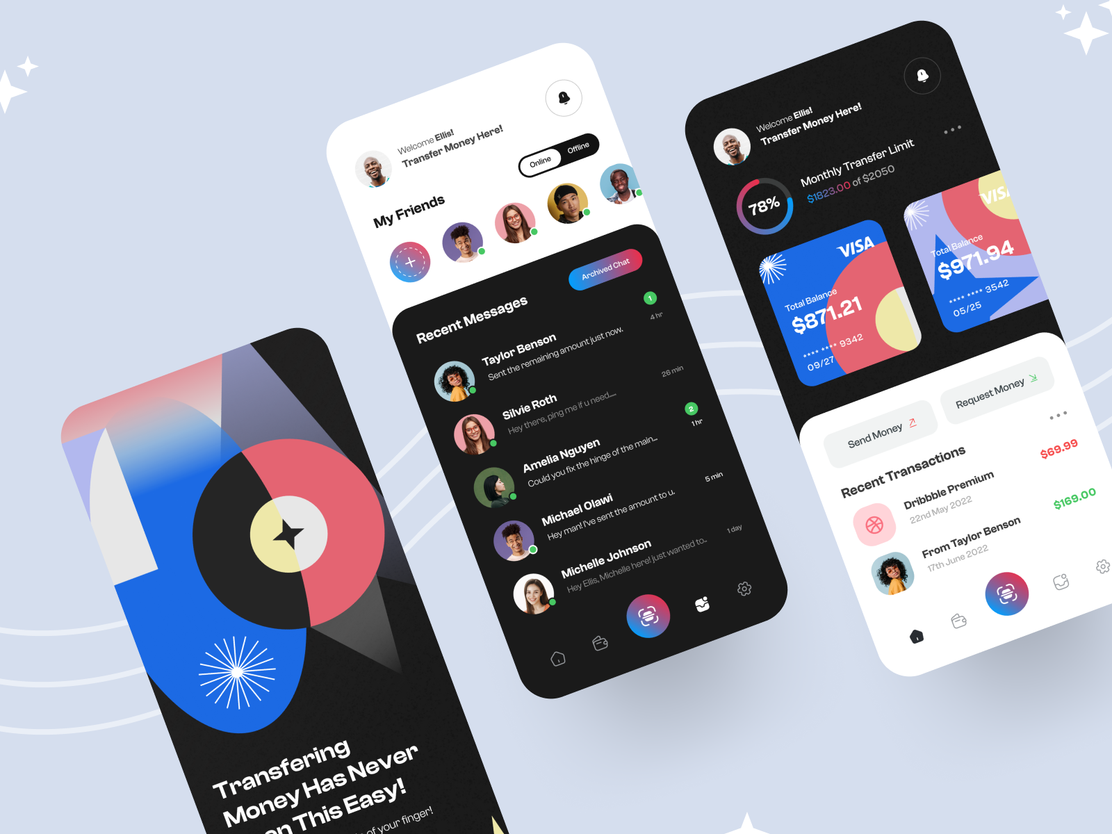 Bauhaus + Flat Design | Wallet App UI Concept by Linur for Eloqwnt on ...