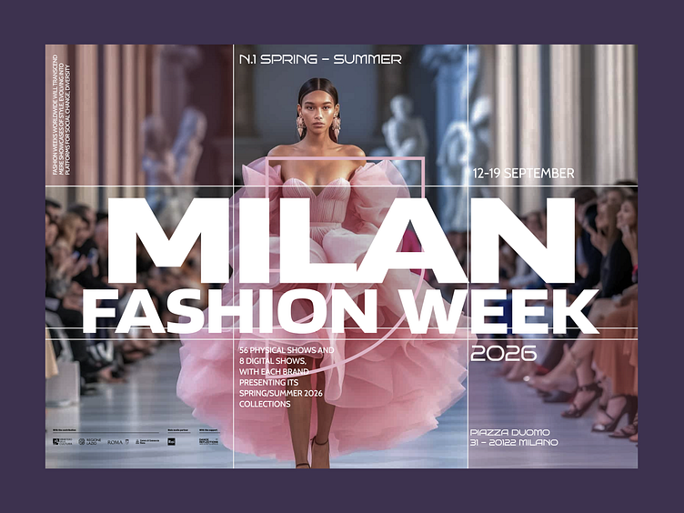 Milan fashion week 2026 - poster by Olha Lazarieva on Dribbble