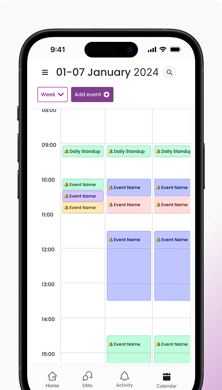 Slack Calendar, Please? by Carlos Velasquez on Dribbble