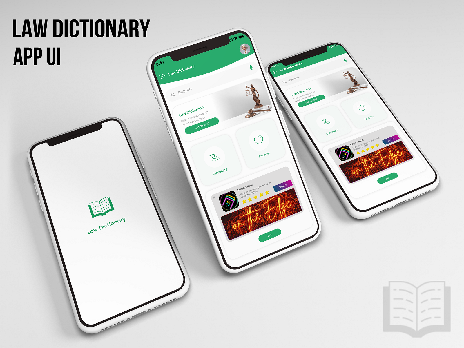 LAW DICTIONARY APP UI by Usama Saleem on Dribbble