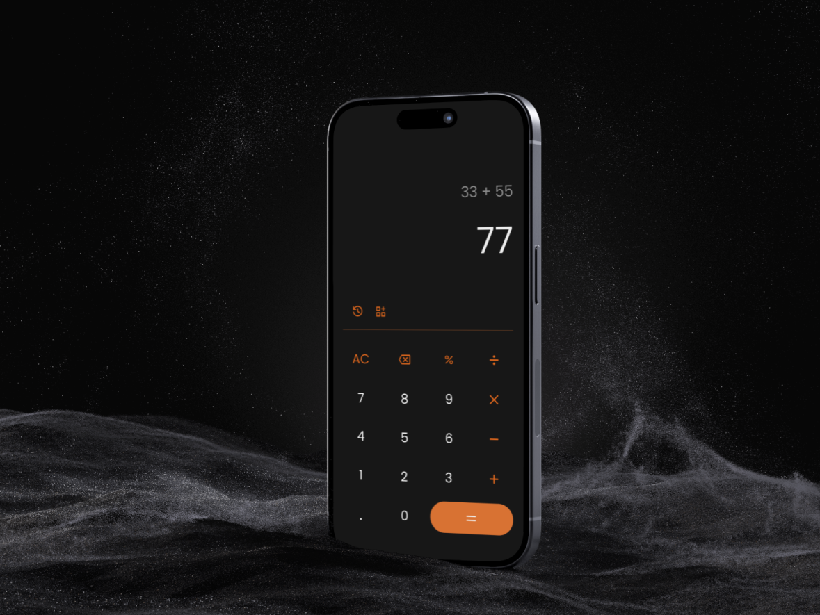 Calculator app ui by Kh. Ali Hamza on Dribbble