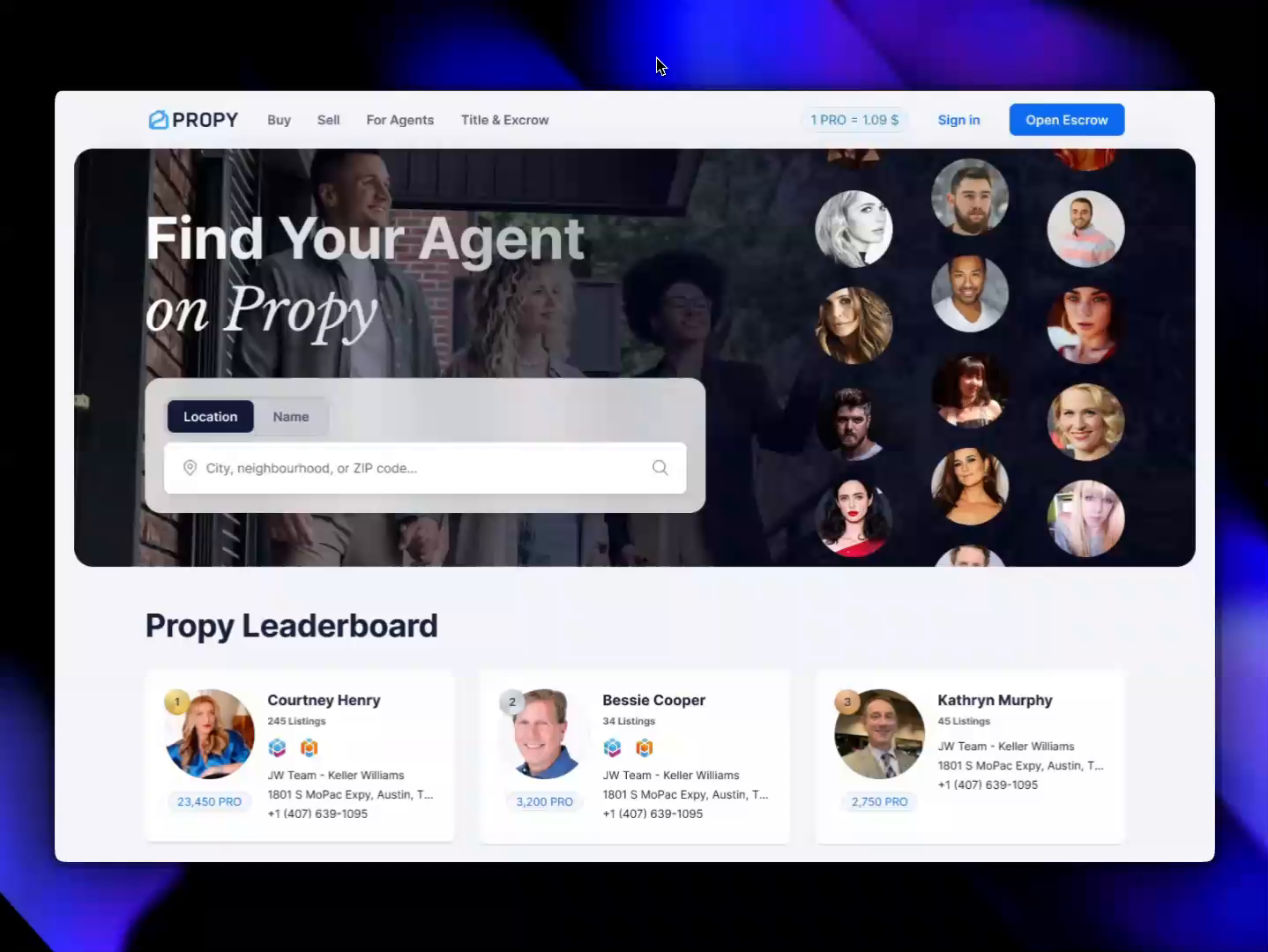 Propy - Real Estate Agent Search Redesign by Ivo Ivanov on Dribbble