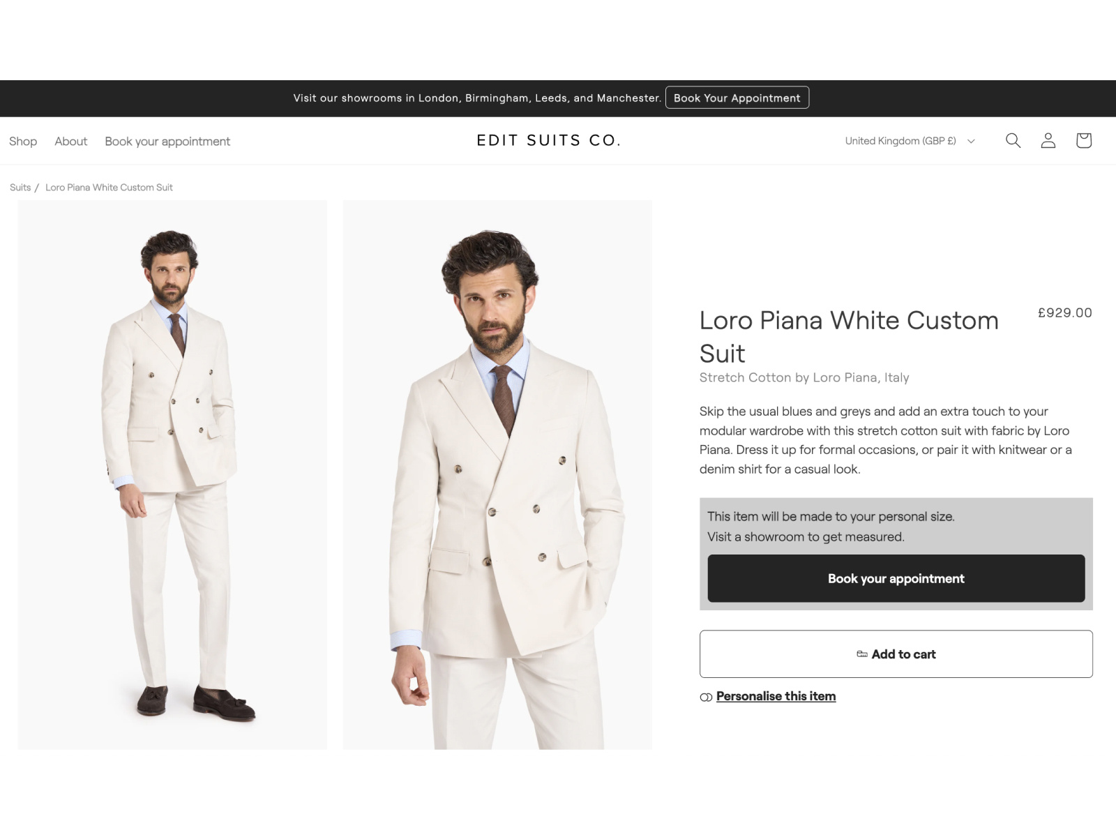 Edit Suits Co. - Product Pages by Dan Ballmer on Dribbble
