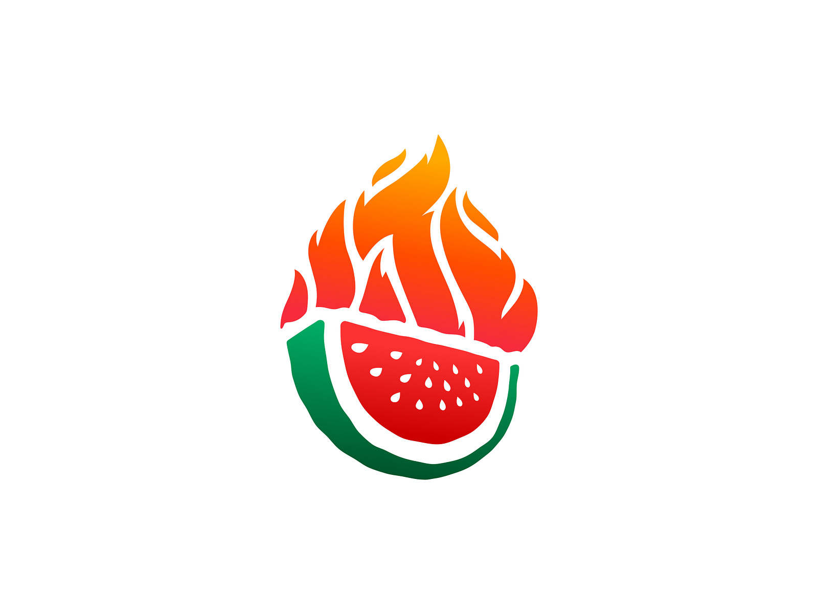 Spicy Melon Logo Design, Fire + Melon Logo by Farhad Islam on Dribbble