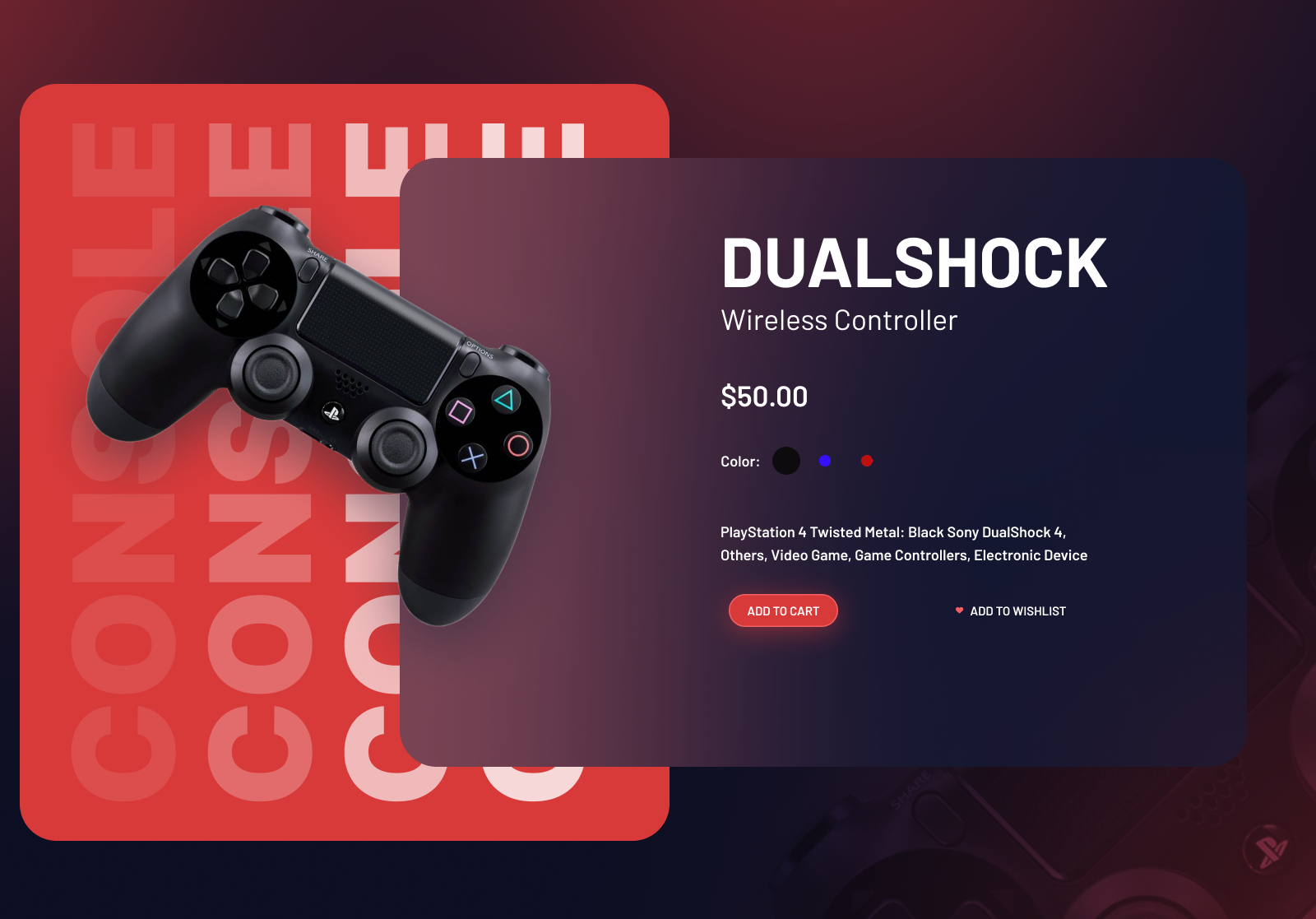 Gaming Console Controller UI Design by Faraz Ahmed on Dribbble