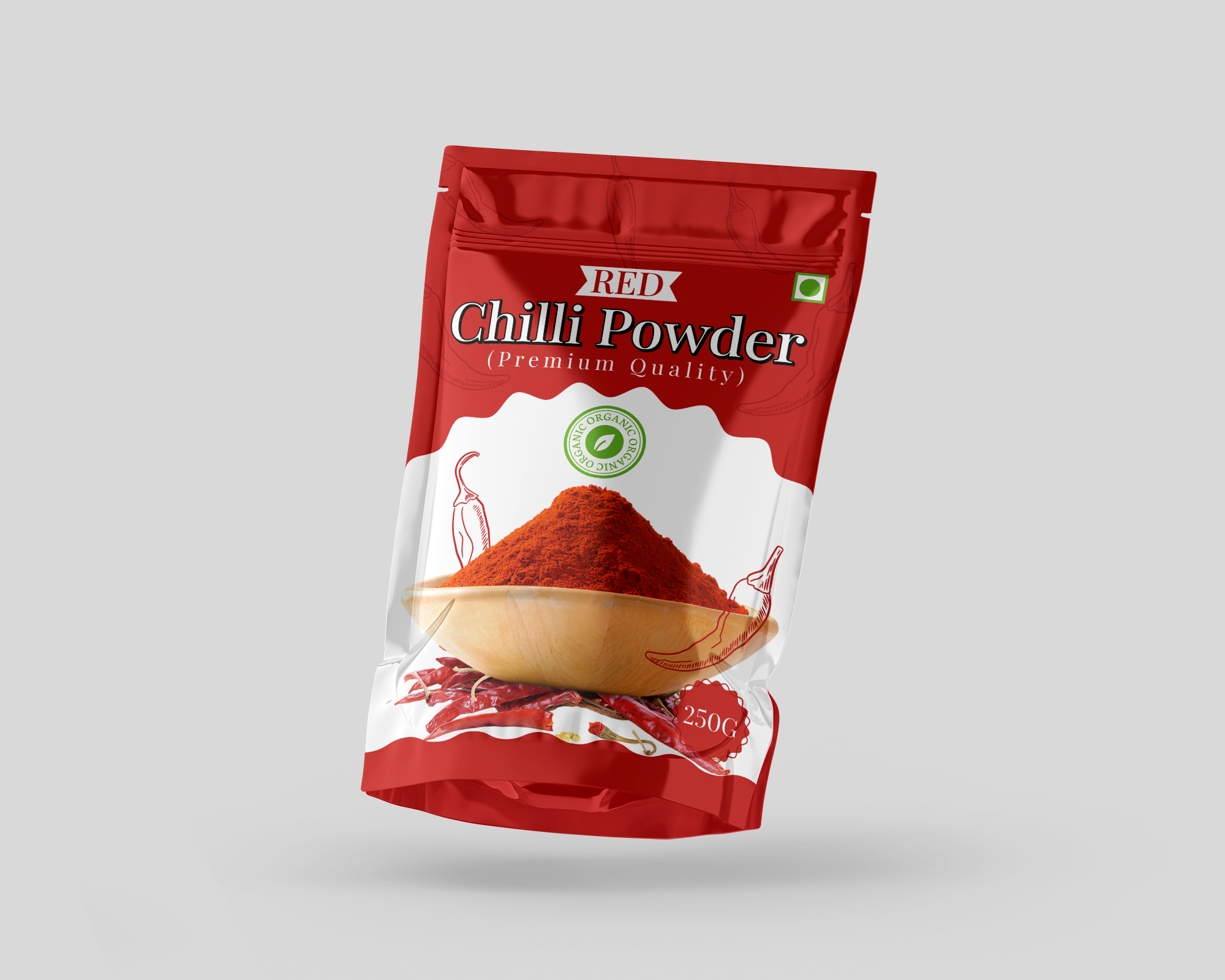 Red chilli powder packaging design by Sandip Das on Dribbble