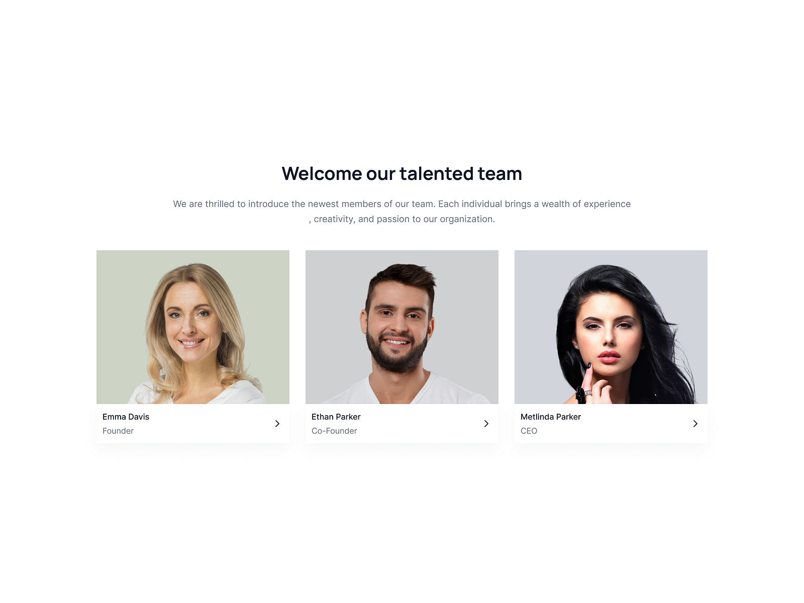 Team card with footer by Pagedone on Dribbble
