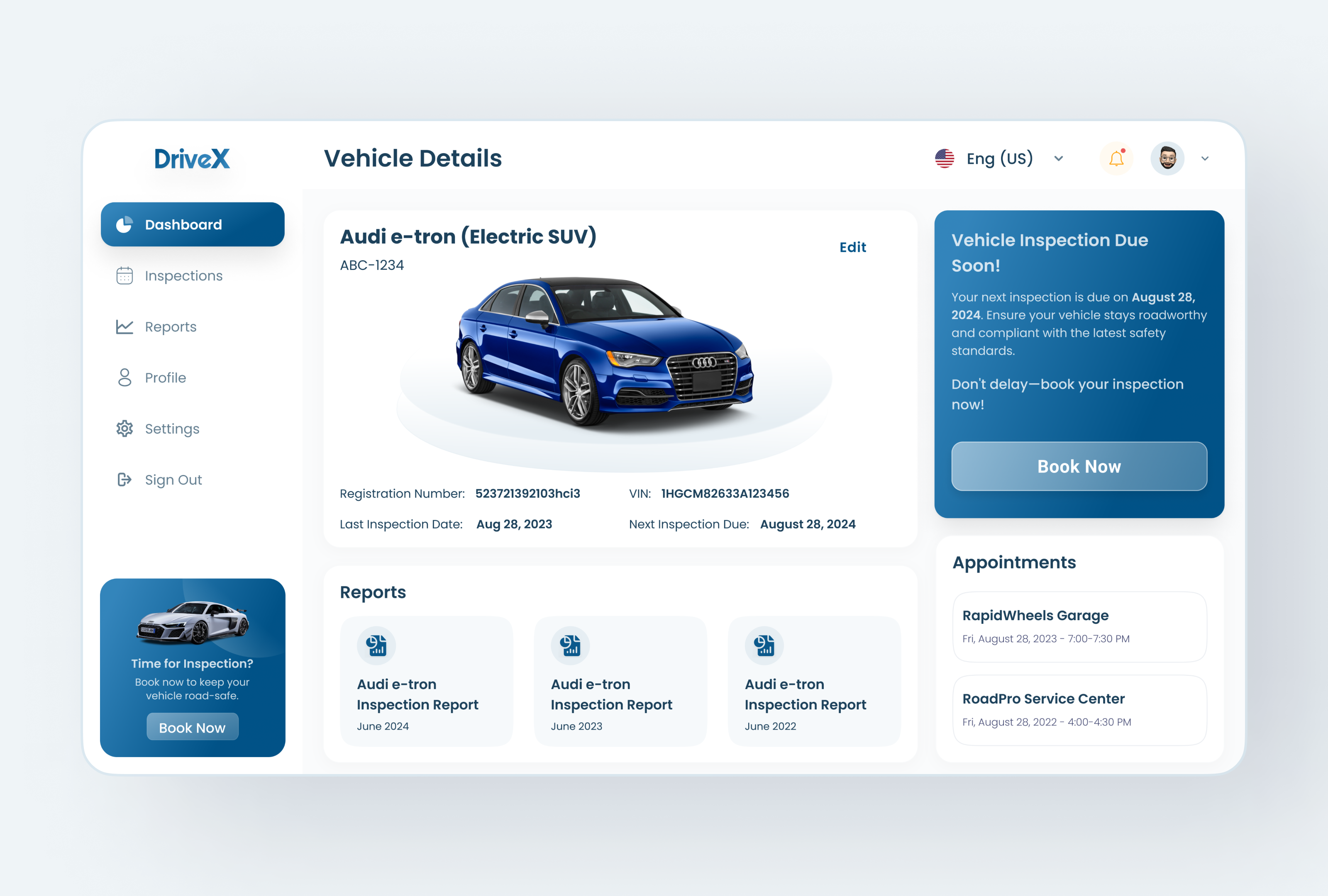 Vehicle Inspection Booking - Web App UI Design by Hira Amir on Dribbble