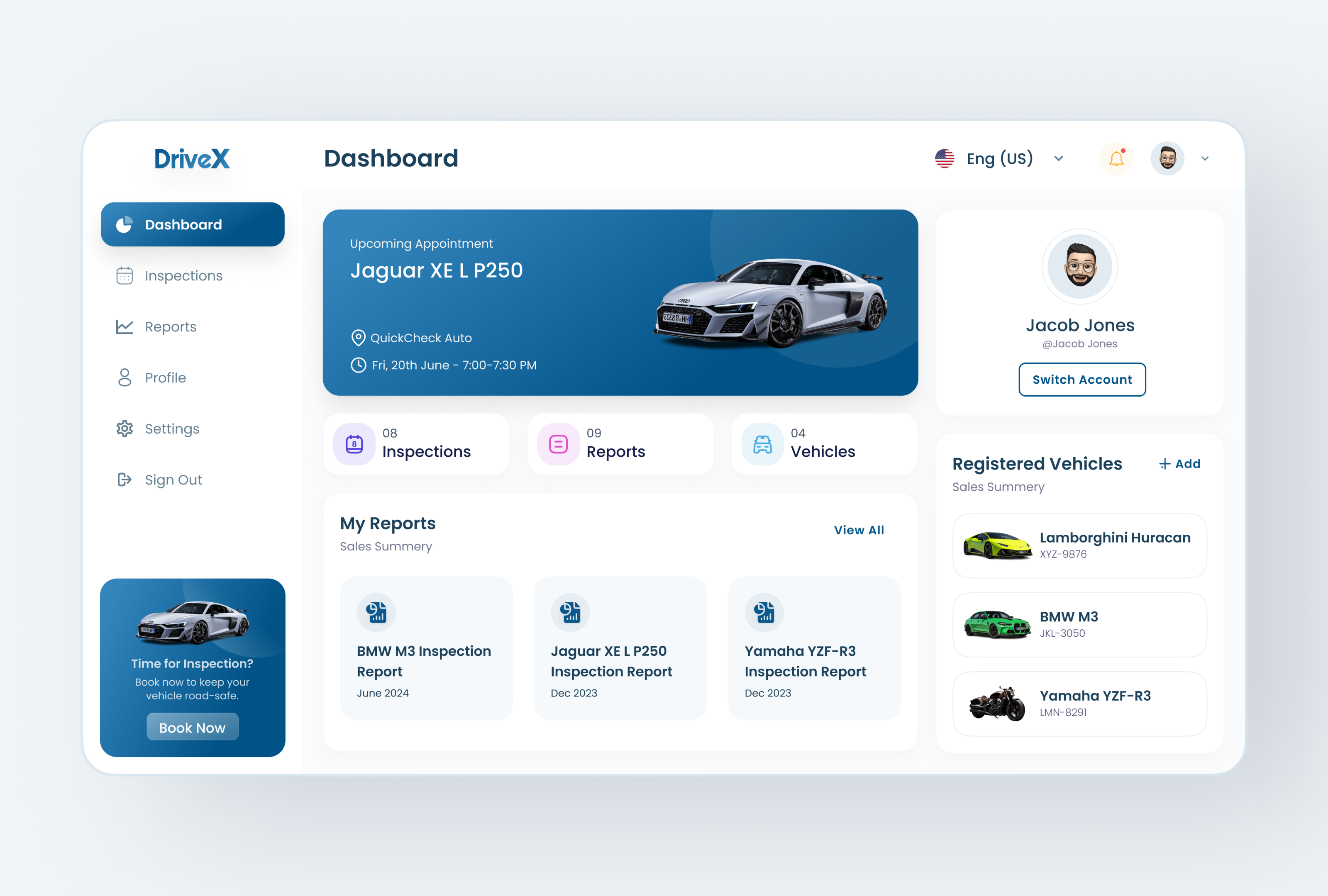 Vehicle Inspection Booking - Web App UI Design by Hira Amir on Dribbble