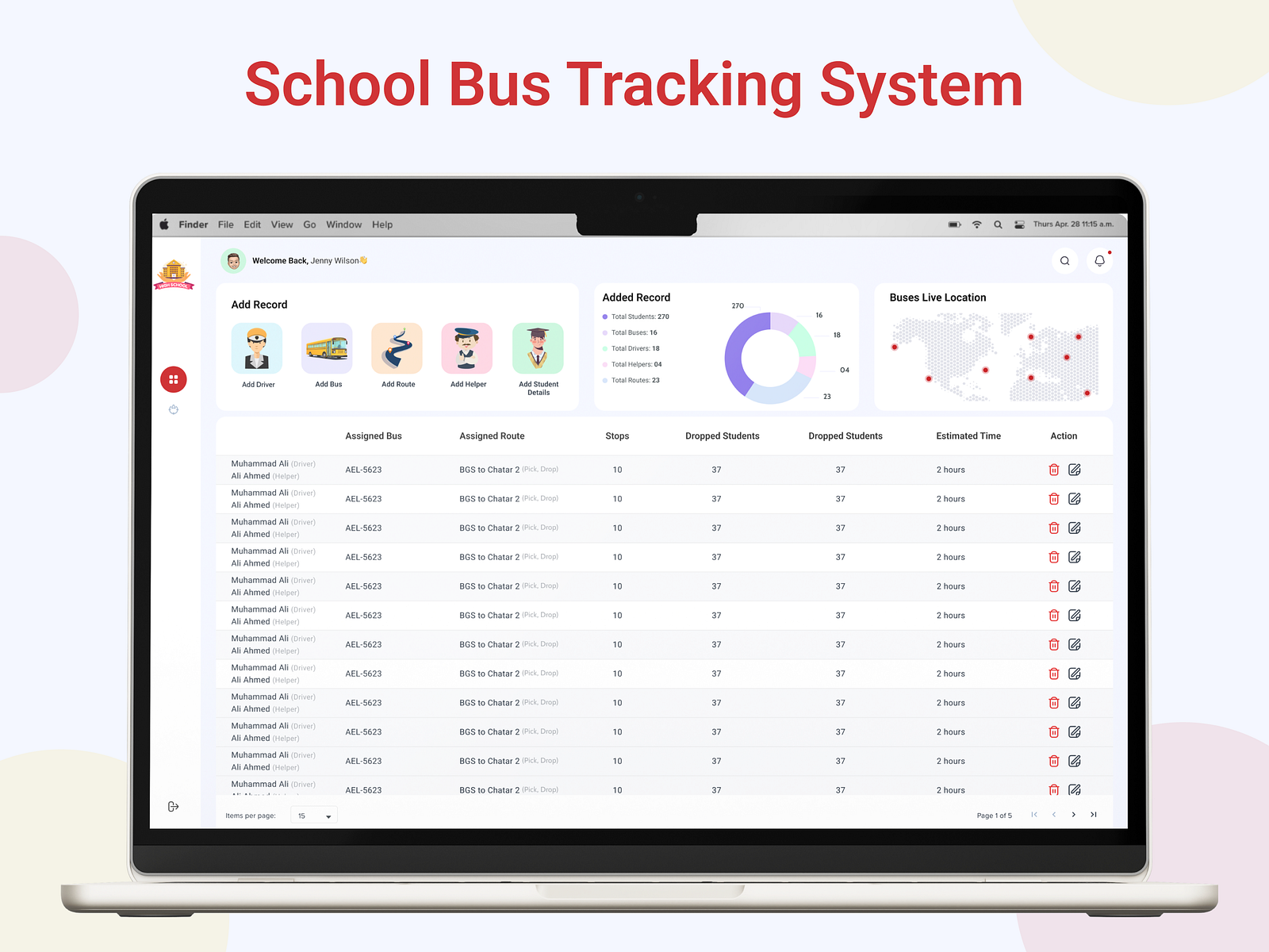 School Bus Tracking System by Aqib Shahzad on Dribbble