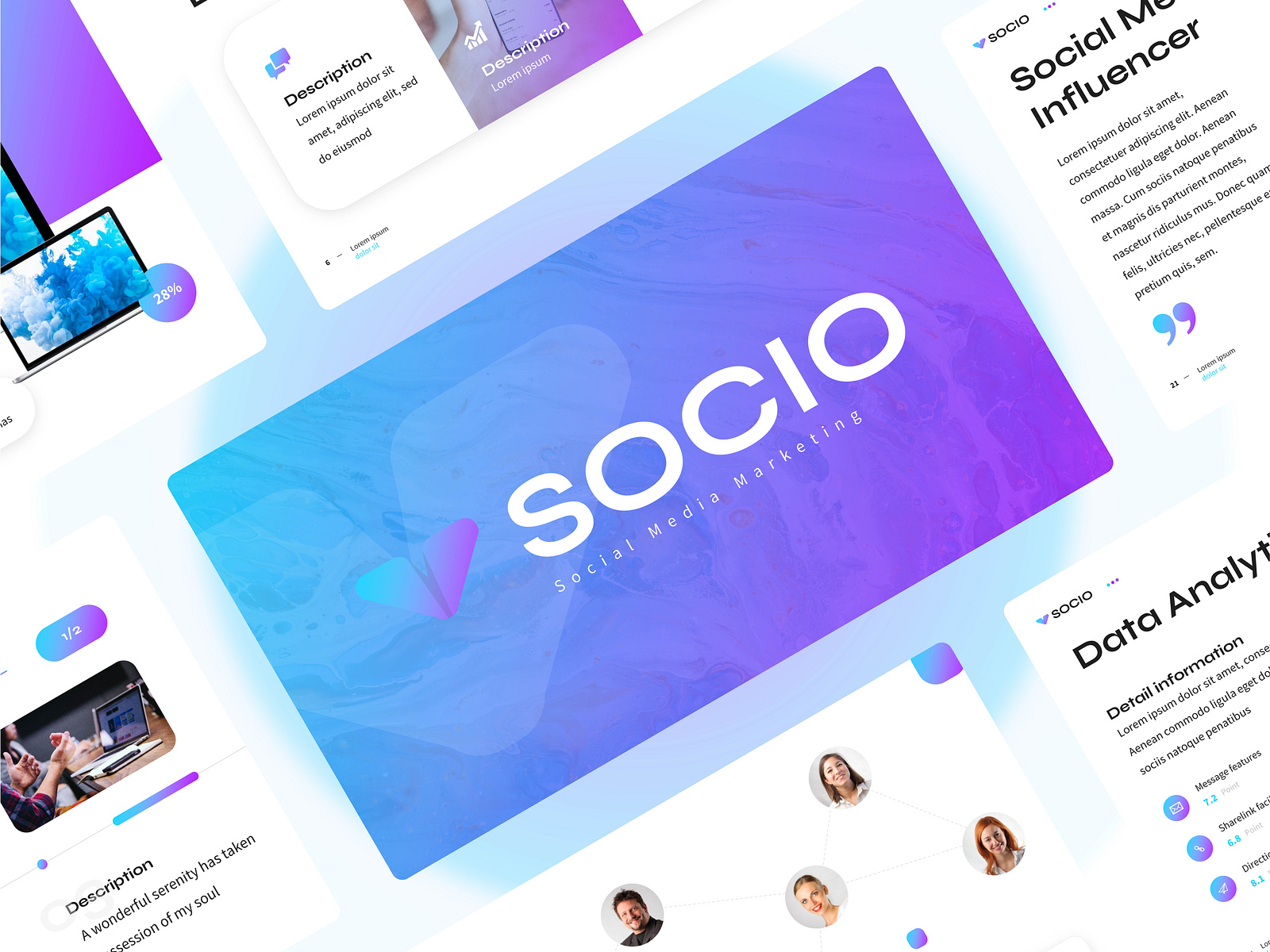 Socio - SMM Presentation Template by Slidefactory Studio on Dribbble