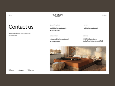 Contact page design by Polina Kreneva | UI/UX Designer on Dribbble