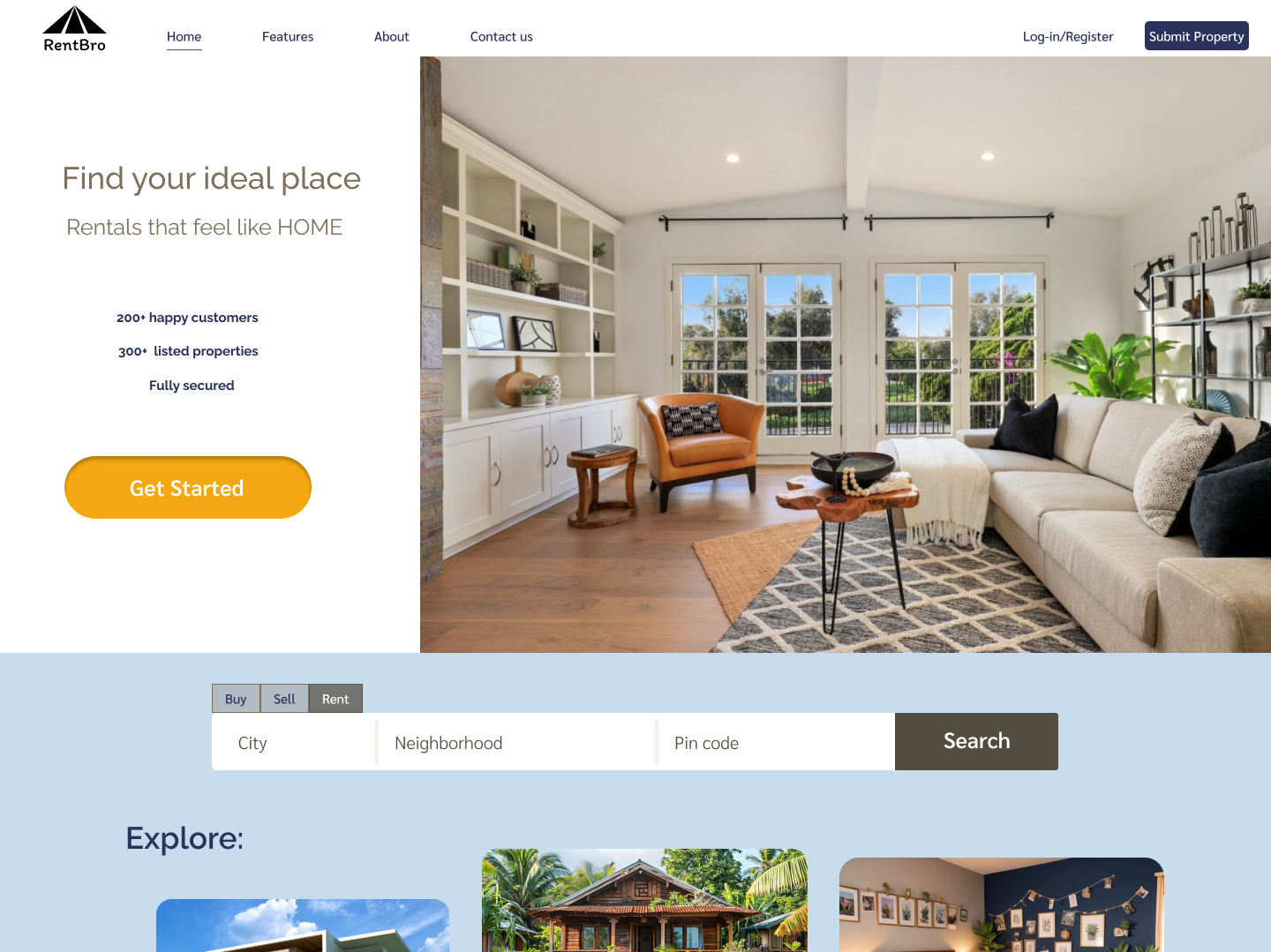 House Rent Website_Landing page by Swati Gairola on Dribbble House Rent Website_Landing page by Swati Gairola on Dribbble