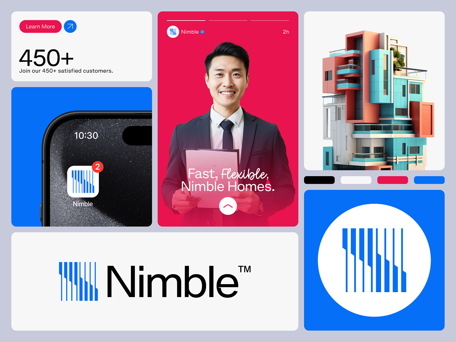 Nimble | Real Estate, Realty, Property or Home Rental Logo by Habib ...