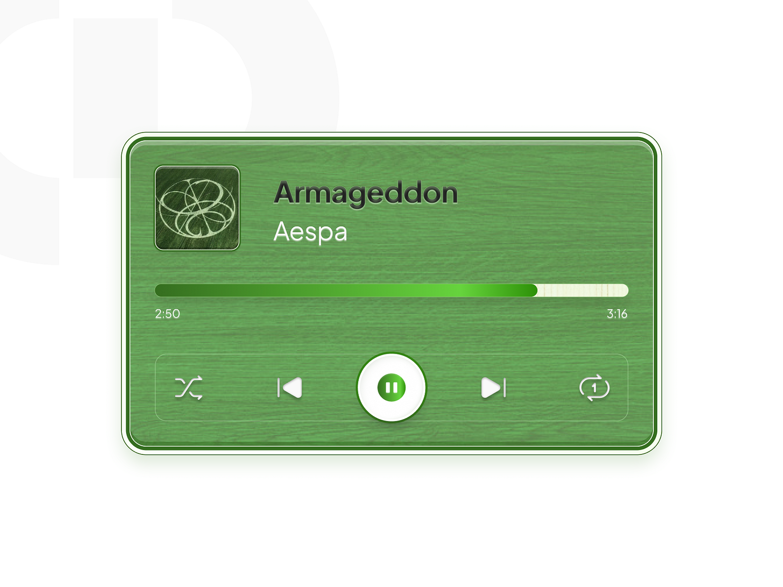 Music player card by Mochammad Qoirul Aziz on Dribbble