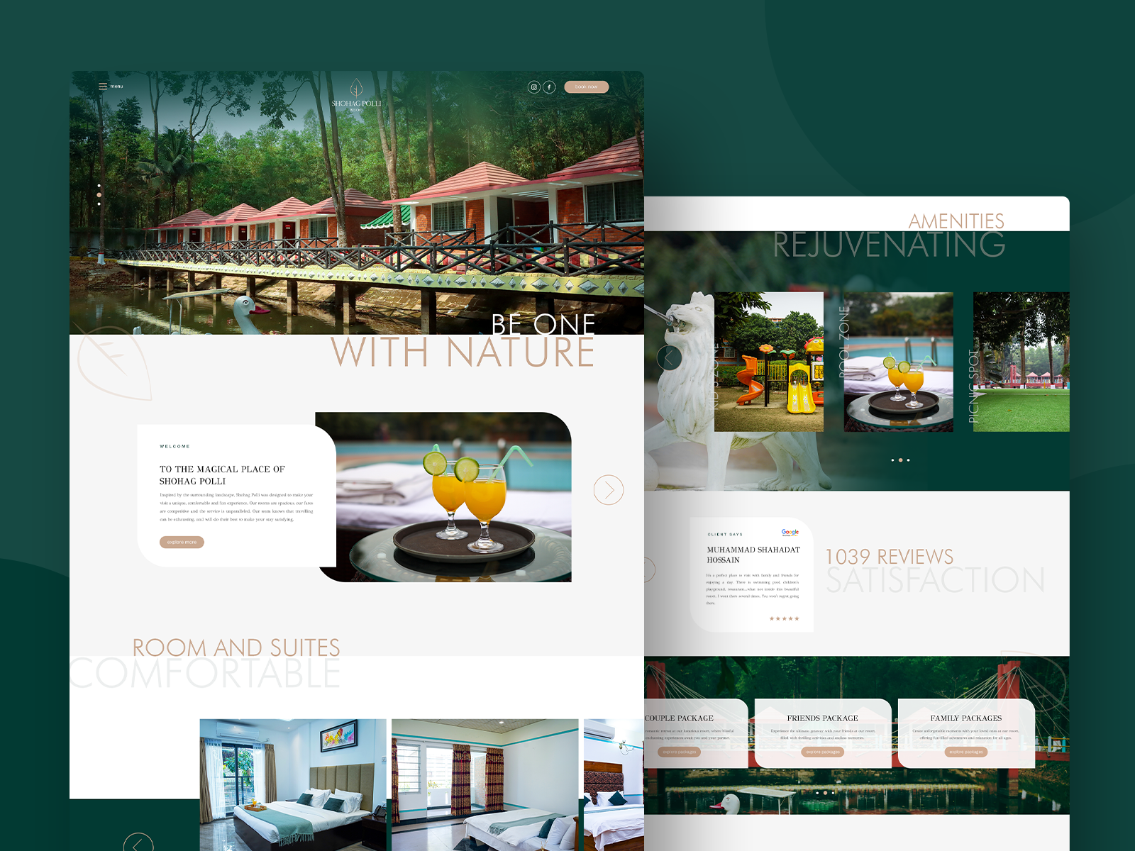 Resort/Hotel Website UI Design by Tasnim Mahmood Abir on Dribbble