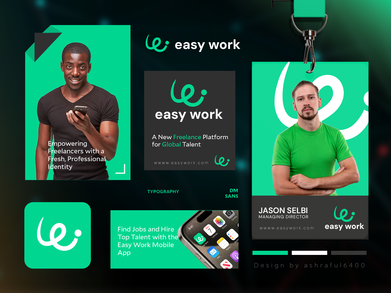 EasyWork Logo Design(unused) by Md Ashraful Islam on Dribbble