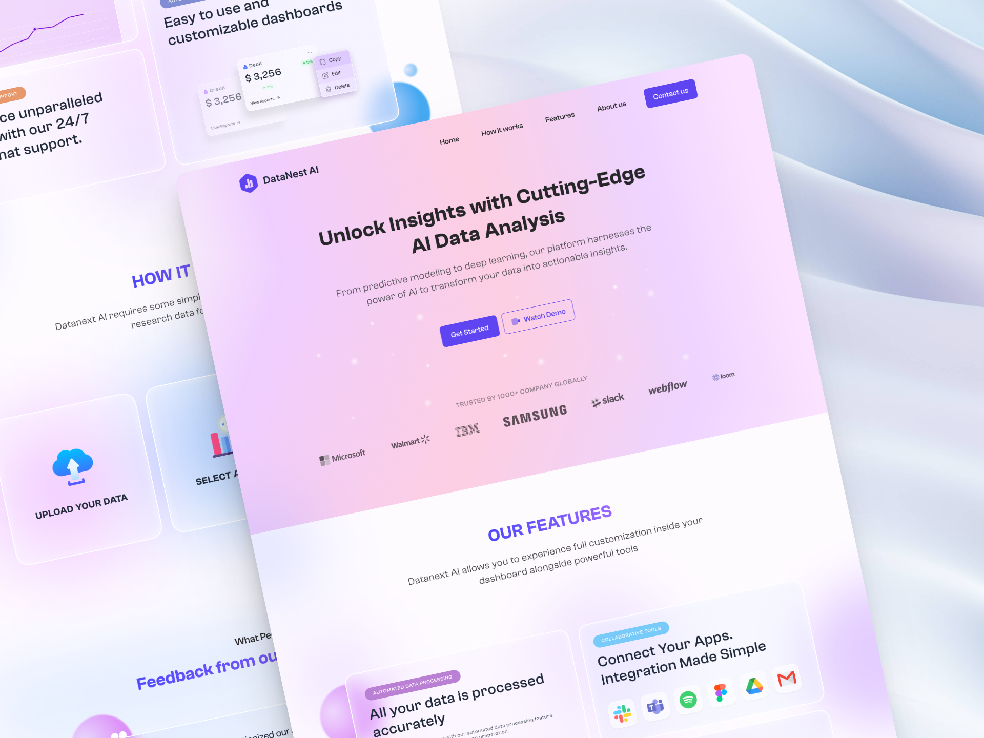 AI Data Analysis - Landing Page by Sync Chron Tech on Dribbble