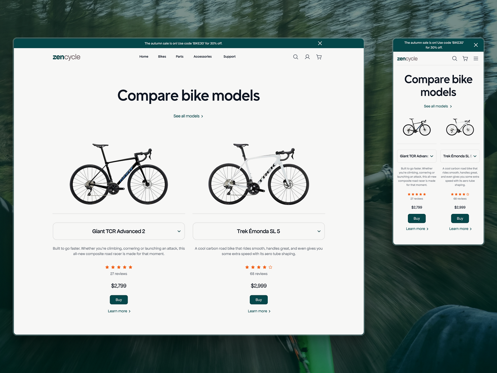 A product comparison UI for web and mobile. by Mesut Yılmaz on Dribbble