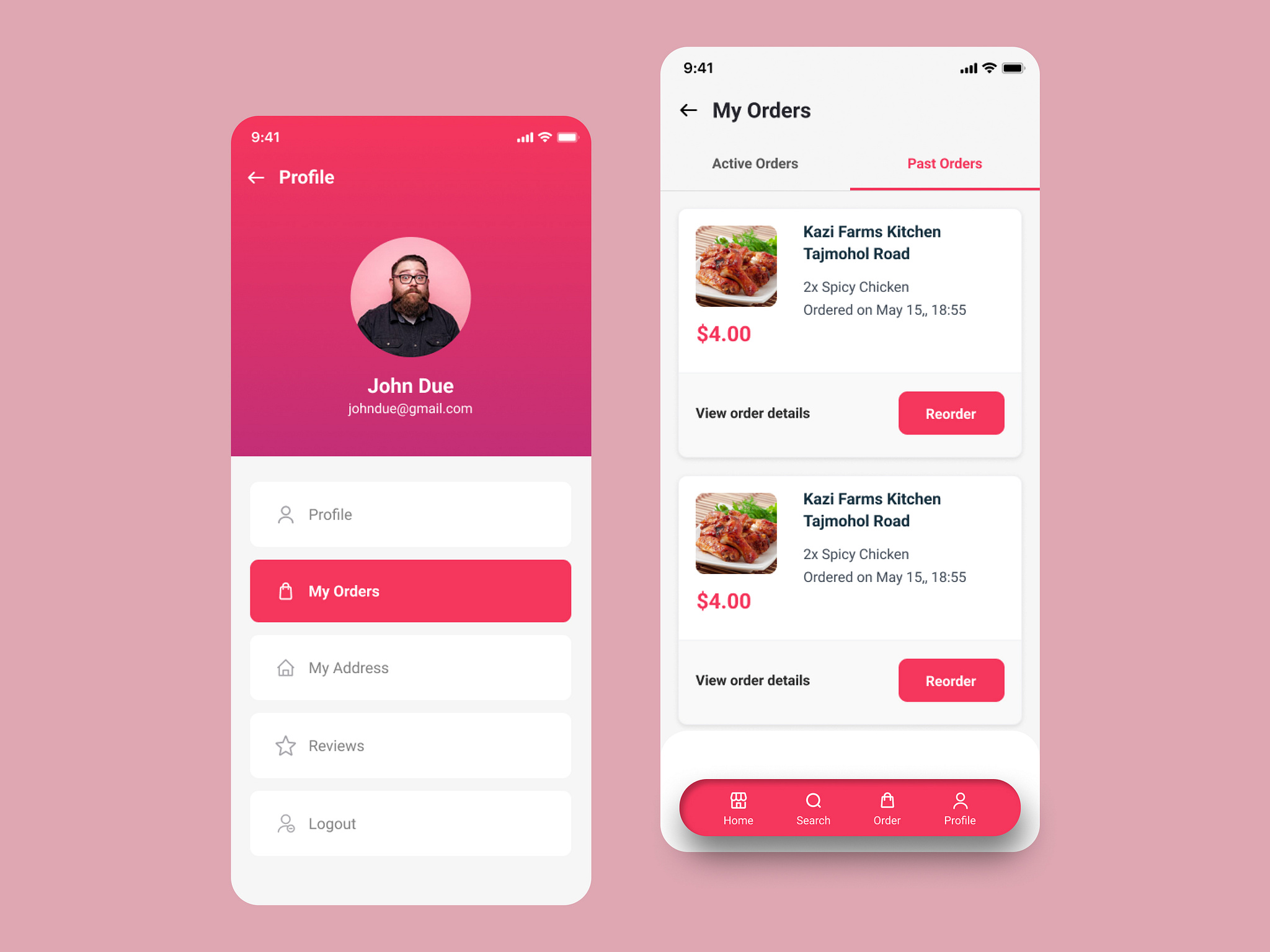 Food service - Mobile app by Md Arman Sheikh on Dribbble