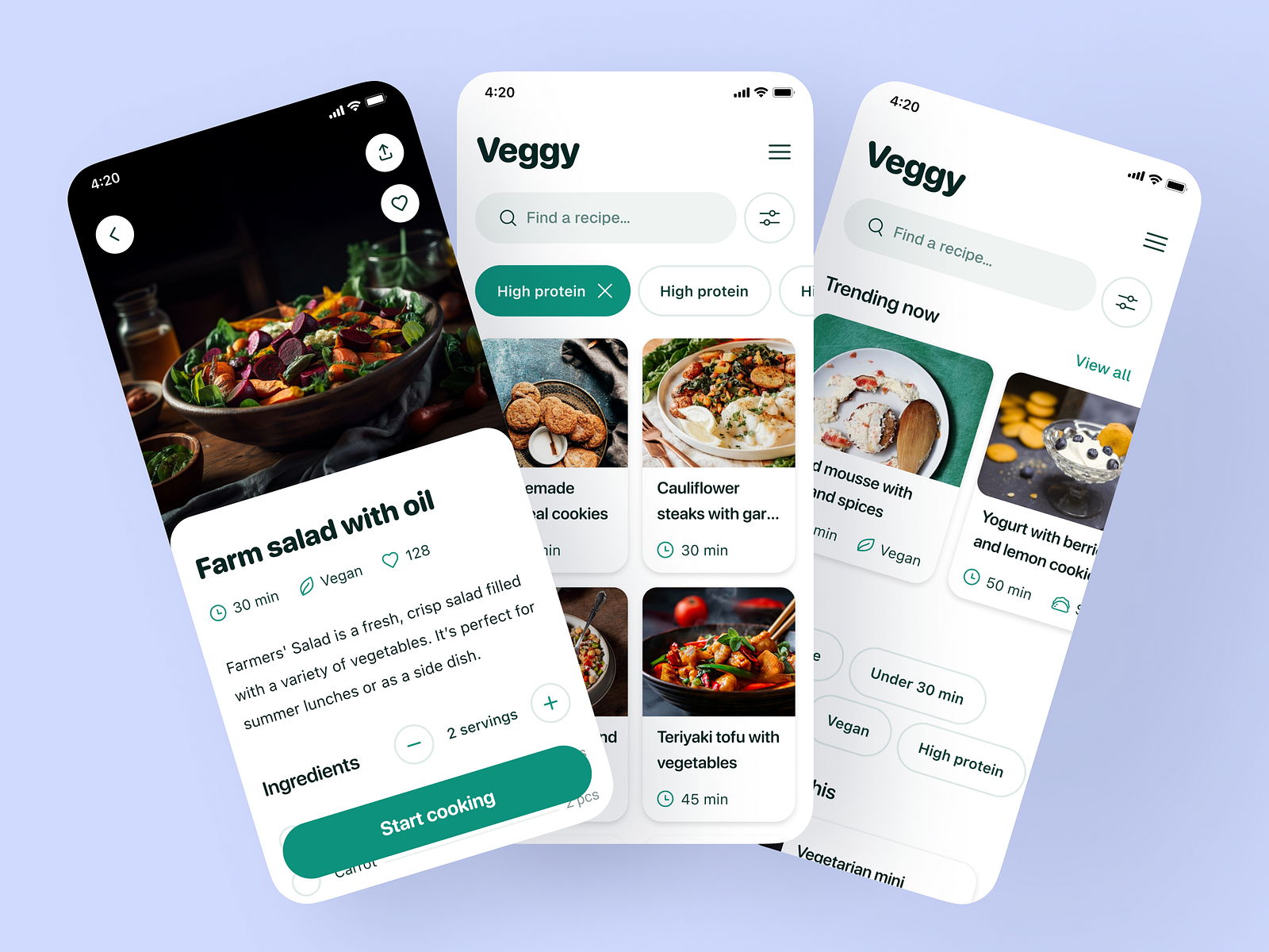 Vegetarian Recipe App Branding And Ui Ux Design By Alice Loginova On Dribbble