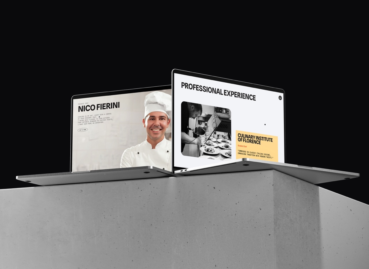 Private Chef Portfolio Website – "Nico" by Can Girgin on Dribbble