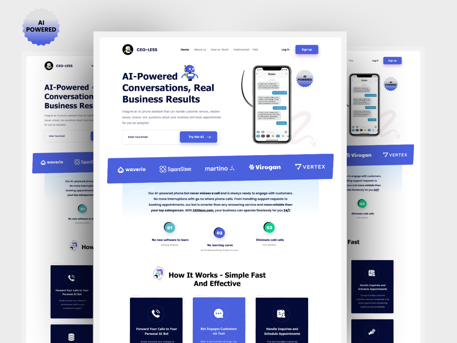 Virtual Assistant AI Landing Page by Abu Bokkor Siddik 🔥 on Dribbble