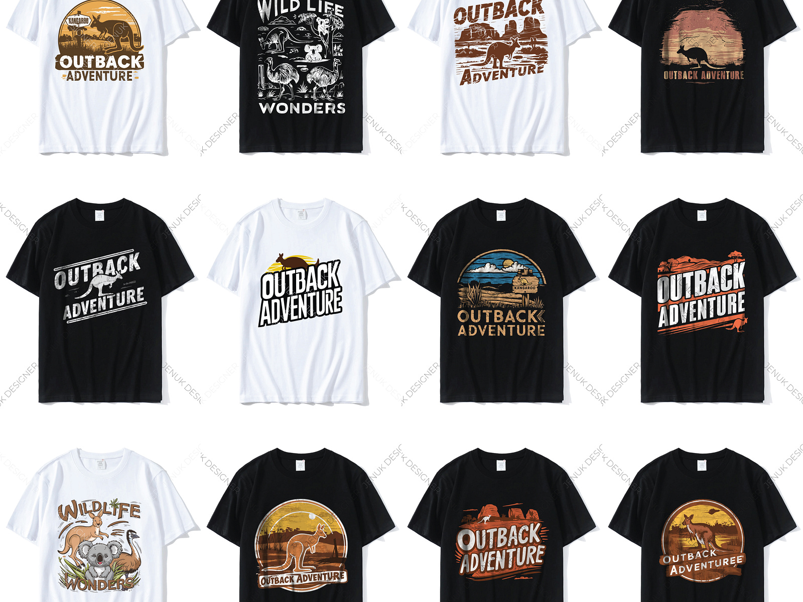 Australia Outback Adventure T-shirt Designs by Jenuk Akter on Dribbble