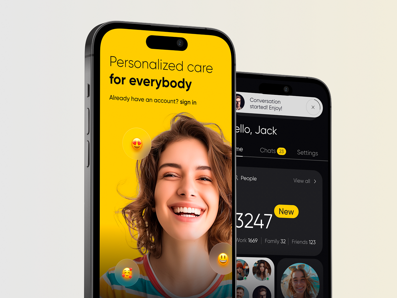 conversation app by Roohi Koohi on Dribbble